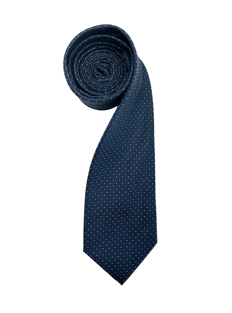 Navy Dotted Tie – Boston Fine Tailoring